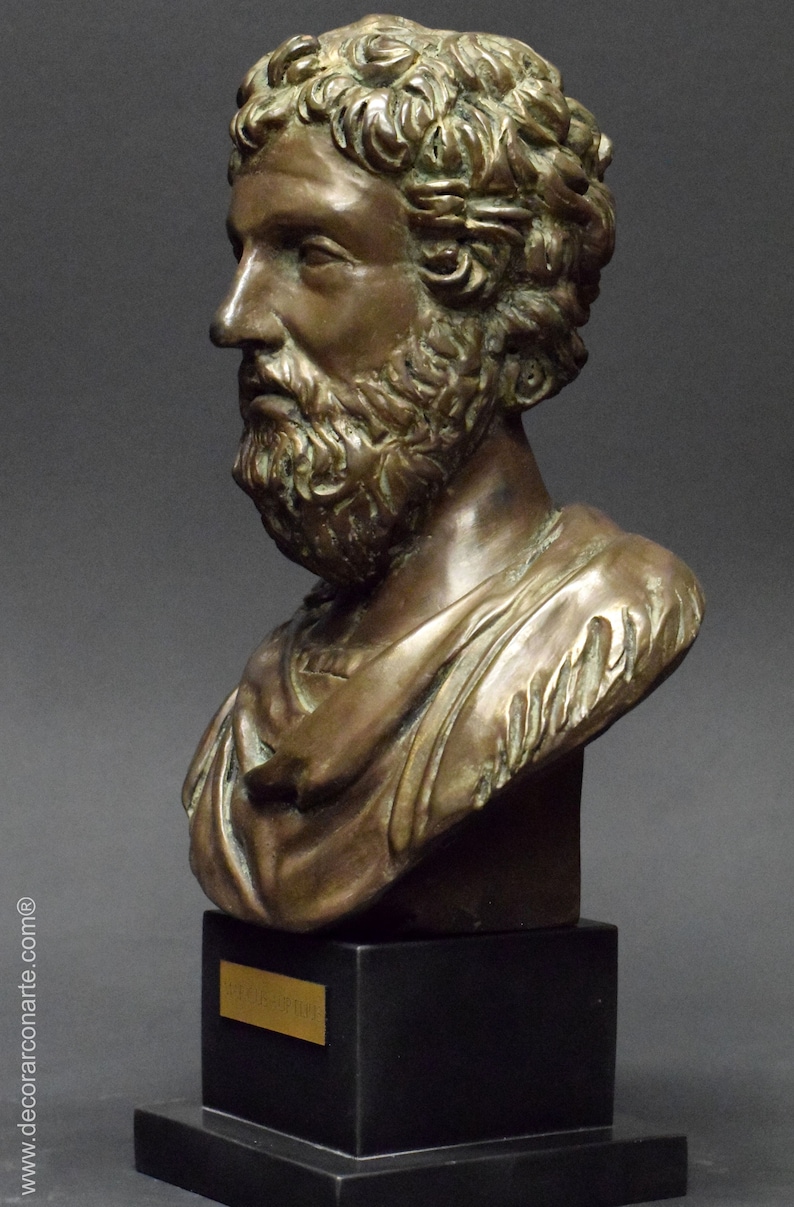 Bust of Stoic Philosopher Marcus Aurelius 13.7 Inches. Bronze - Etsy