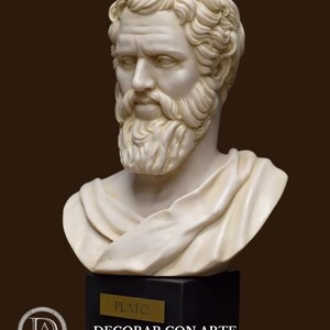 Bust of the Philosopher Plato. 32 Cm. (12.6 In). Molded Marble ...
