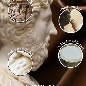Bust of Emperor Marcus Aurelius, Stoic Philosopher. Height 36cm (14 ...