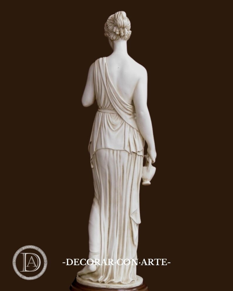 Statue of the Goddess Hebe. 63 Cm (24.8in). Marble Finish. Handmade in ...