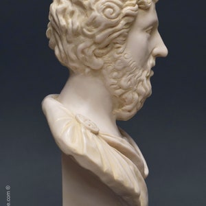 Bust of Emperor Marcus Aurelius, Stoic Philosopher. Height 14.17in ...