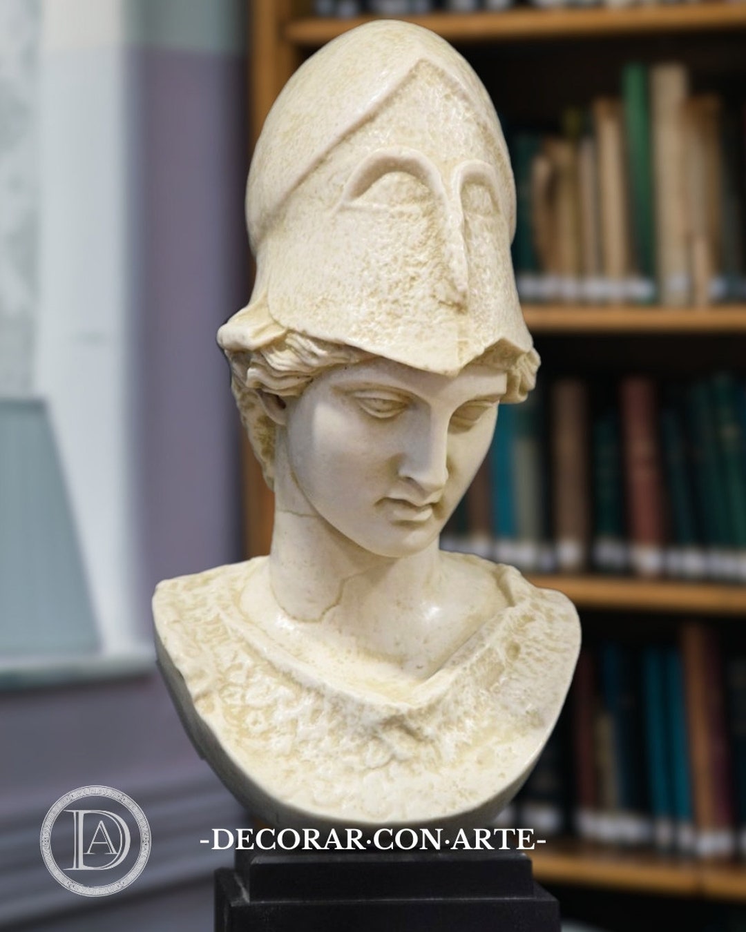 Bust of Athena. Height: 17.72in. Marble Finish. Made in Europe - Etsy