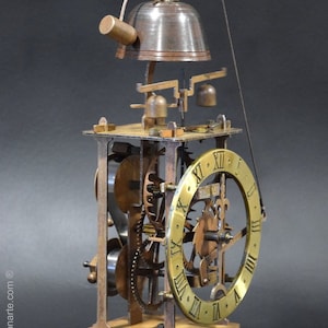 Handmade Iron Table Clock: 15th Century Style Reproduction. 41x20cm(16. ...