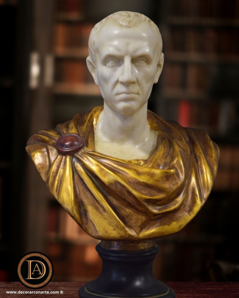 Bust of Julius Caesar. Molded Marble. Color. 25.2in. Hand Made in ...