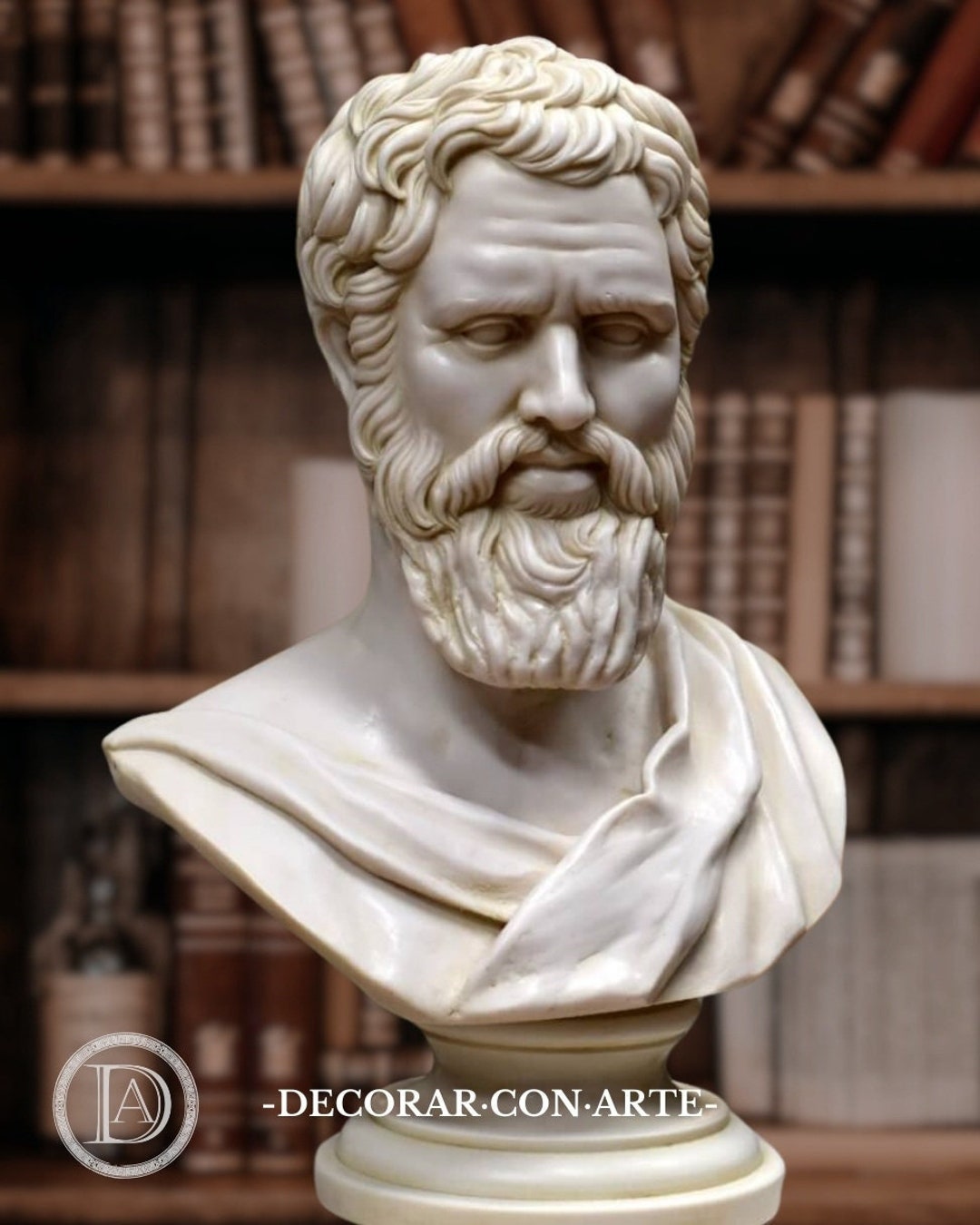 Plato Bust Statue. 29 Cm (11.42 Inches). Molded Marble, Greek ...