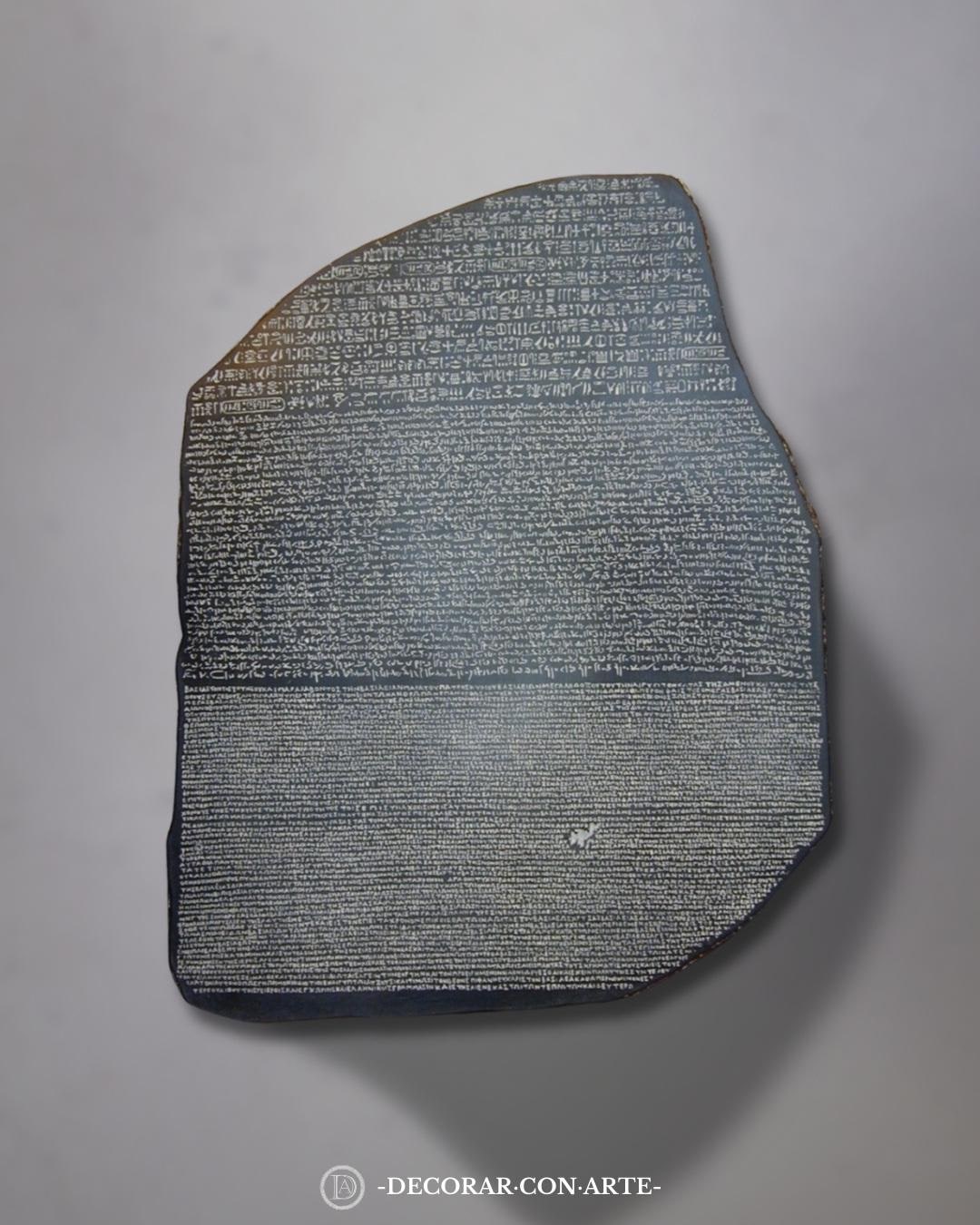 Rosetta Stone. 11.81in. (30cm). Molded Marble. Black Finish. Egyptian ...