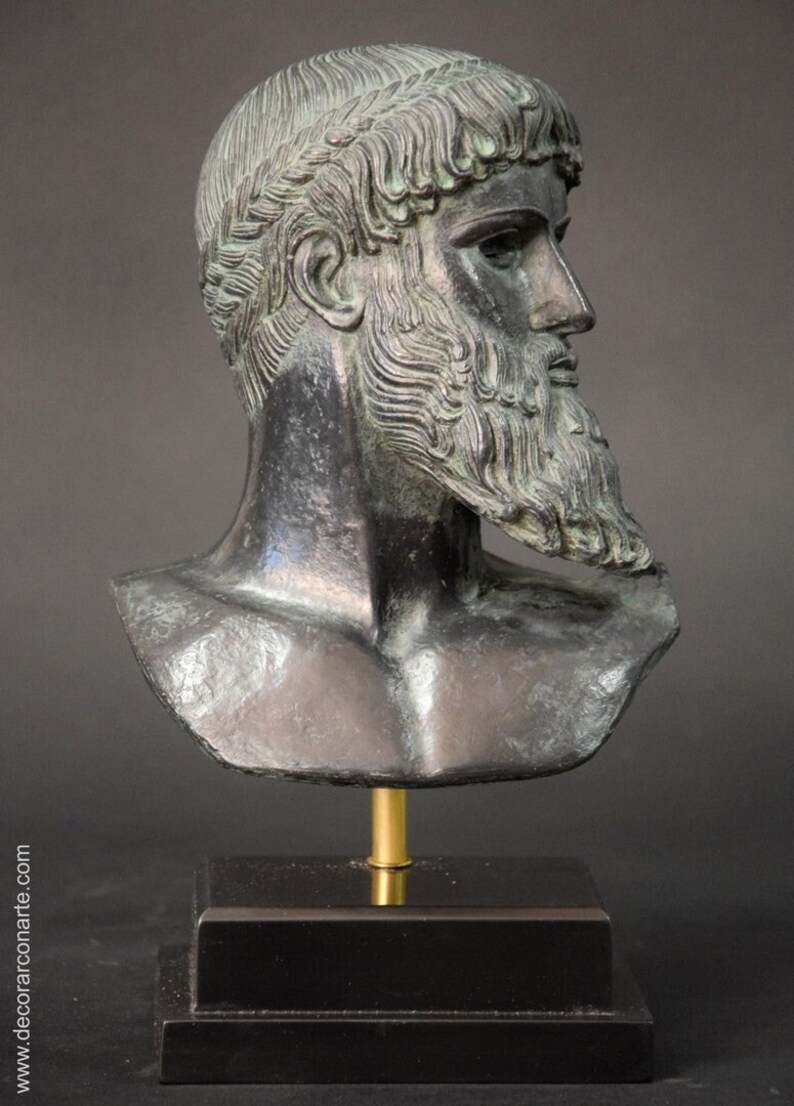 Bust of Zeus-poseidon of Cape Artemisius. H: 11.81in. Bronze - Etsy