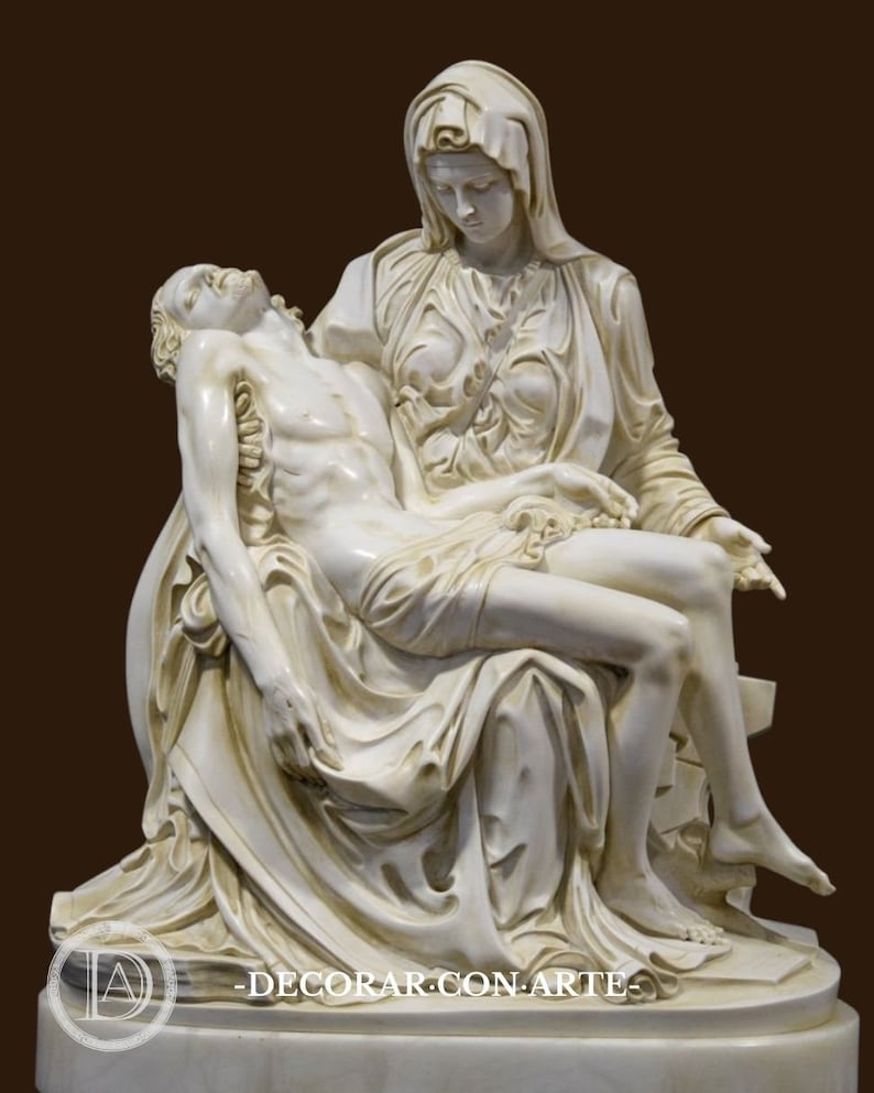 La Pietà Statue: Michelangelo Renaissance Art, Molded Marble. 18.11 ...
