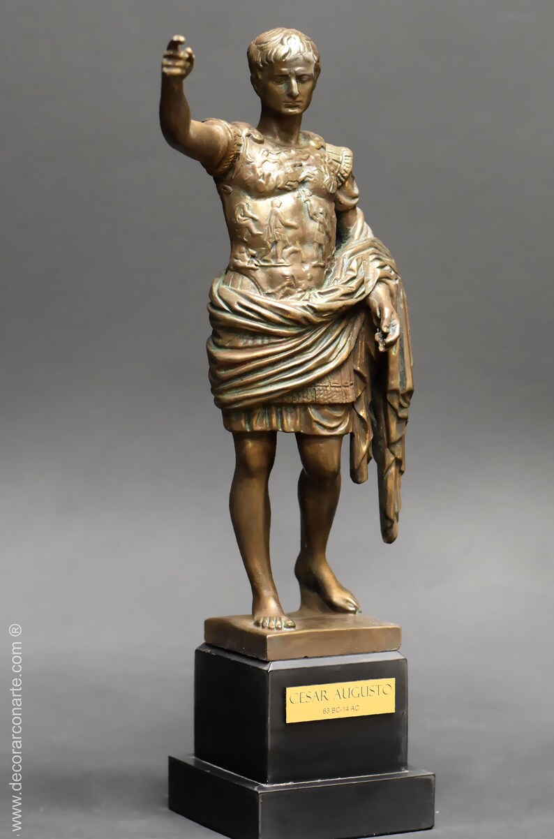 Caesar Augustus of Prima Porta. Bronze Patina. 15.75in. - Etsy
