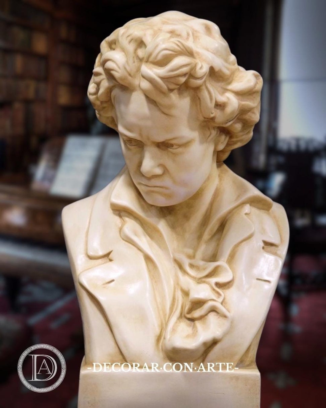 Beethoven Bust. 50 Cm (19.7 Inches). Molded Marble Sculpture, Handmade ...