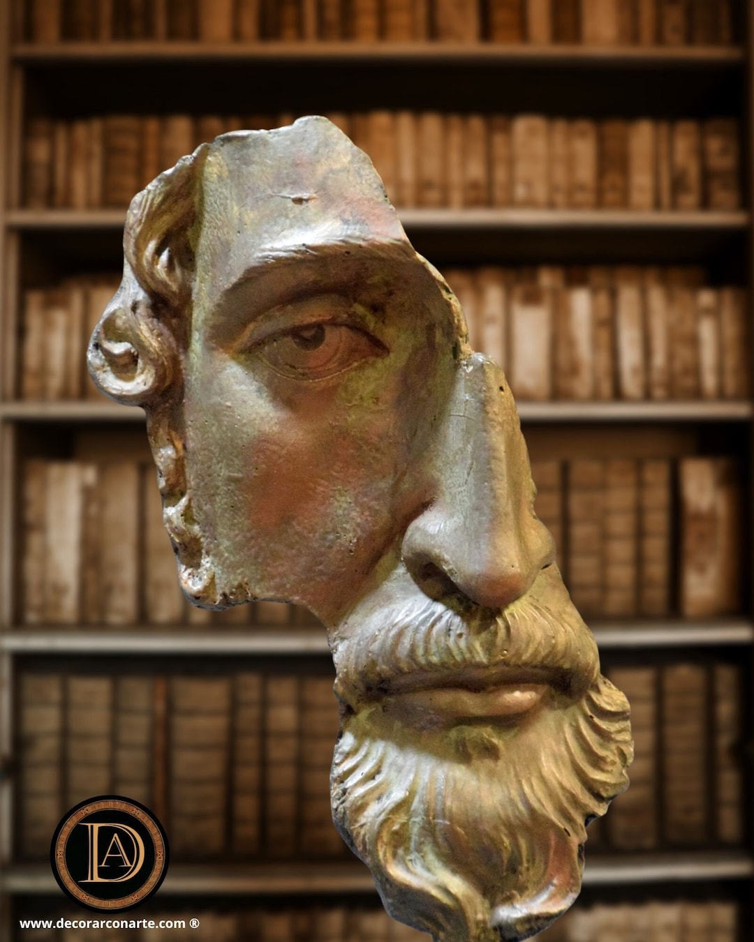 Fragment of the Face of Marcus Aurelius. Bronze. 14.57 In. Stoic ...