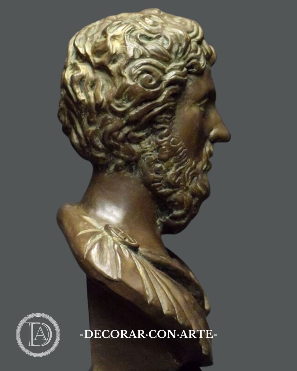 Marcus Aurelius Bust. Bronze Patina. Height 35 Cm (13.7 Inches ...