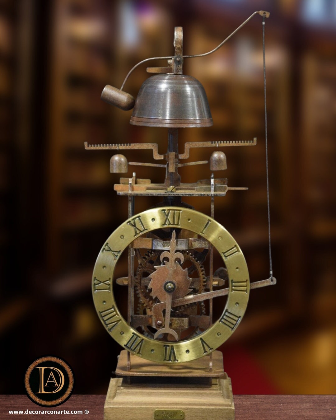 Handmade Iron Table Clock: 15th Century Style Reproduction. 41x20cm(16. ...