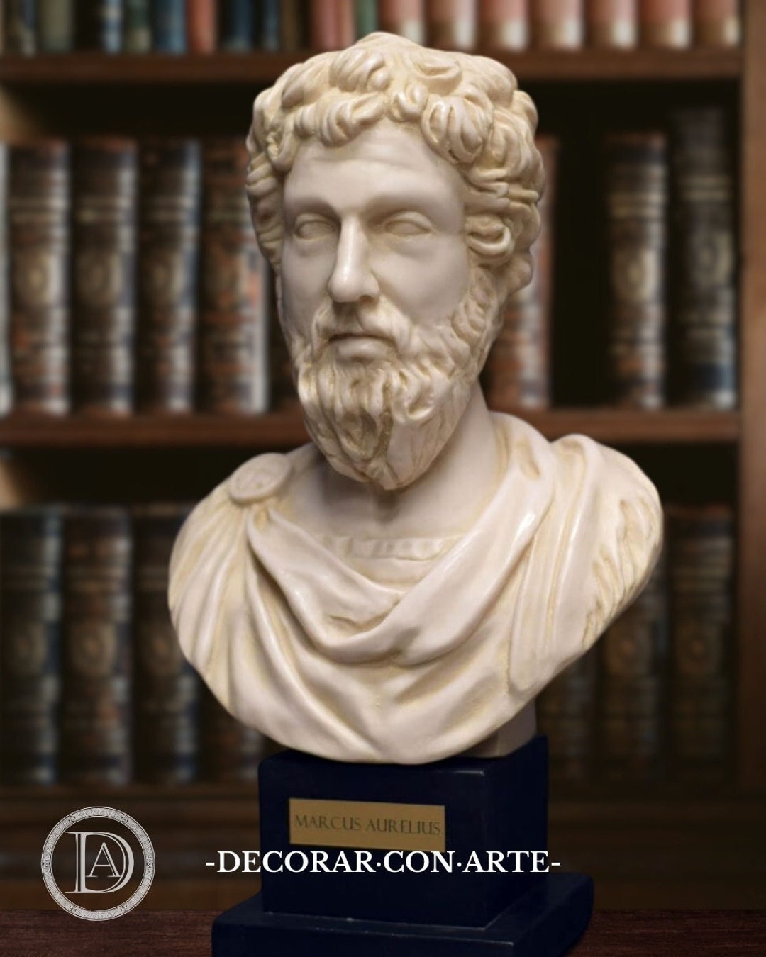 Bust of Emperor Marcus Aurelius, Stoic Philosopher. Height 36cm (14 ...