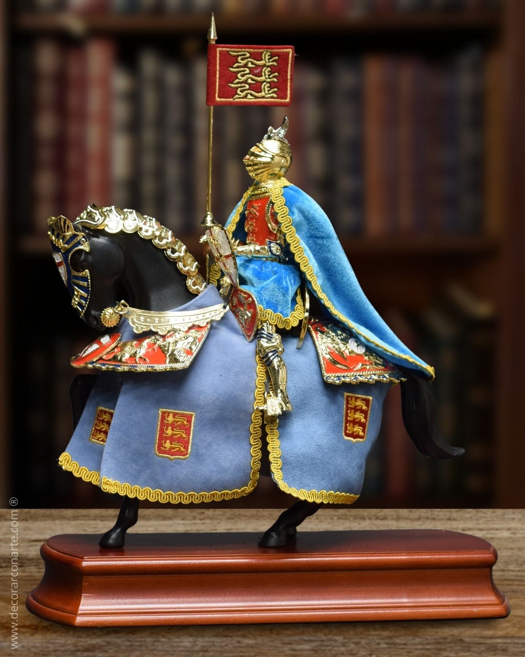 Richard the Lionheart. Knight on Horseback. 35 Cm (13.8 In ...