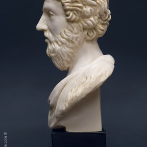 Bust of Emperor Marcus Aurelius, Stoic Philosopher. Height 14.17in ...