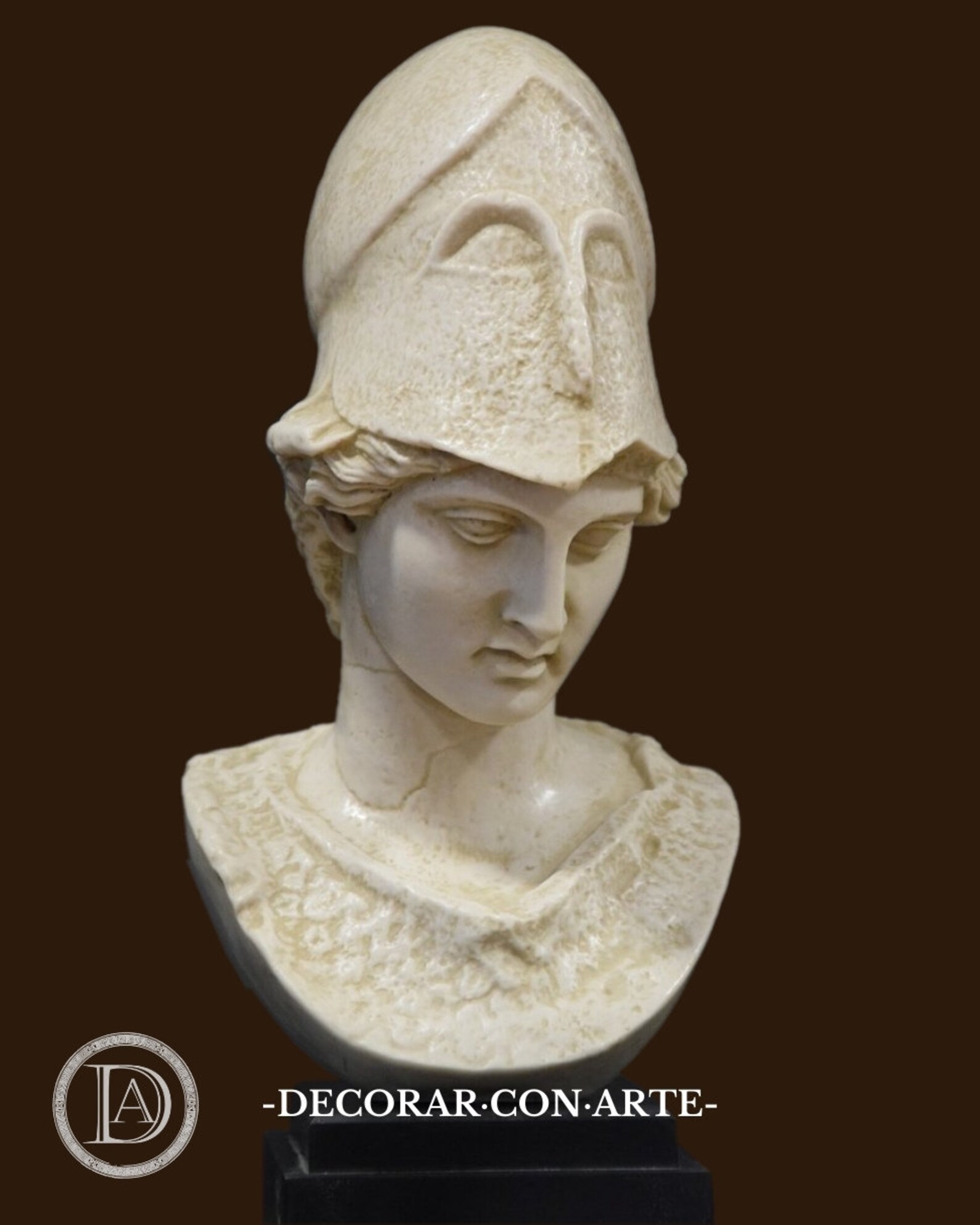 Bust of Athena. Height: 17.72in. Marble Finish. Made in Europe - Etsy