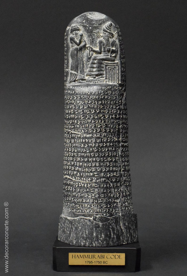 Code of Hammurabi. 11 In. Reproductions of Mesopotamian - Etsy
