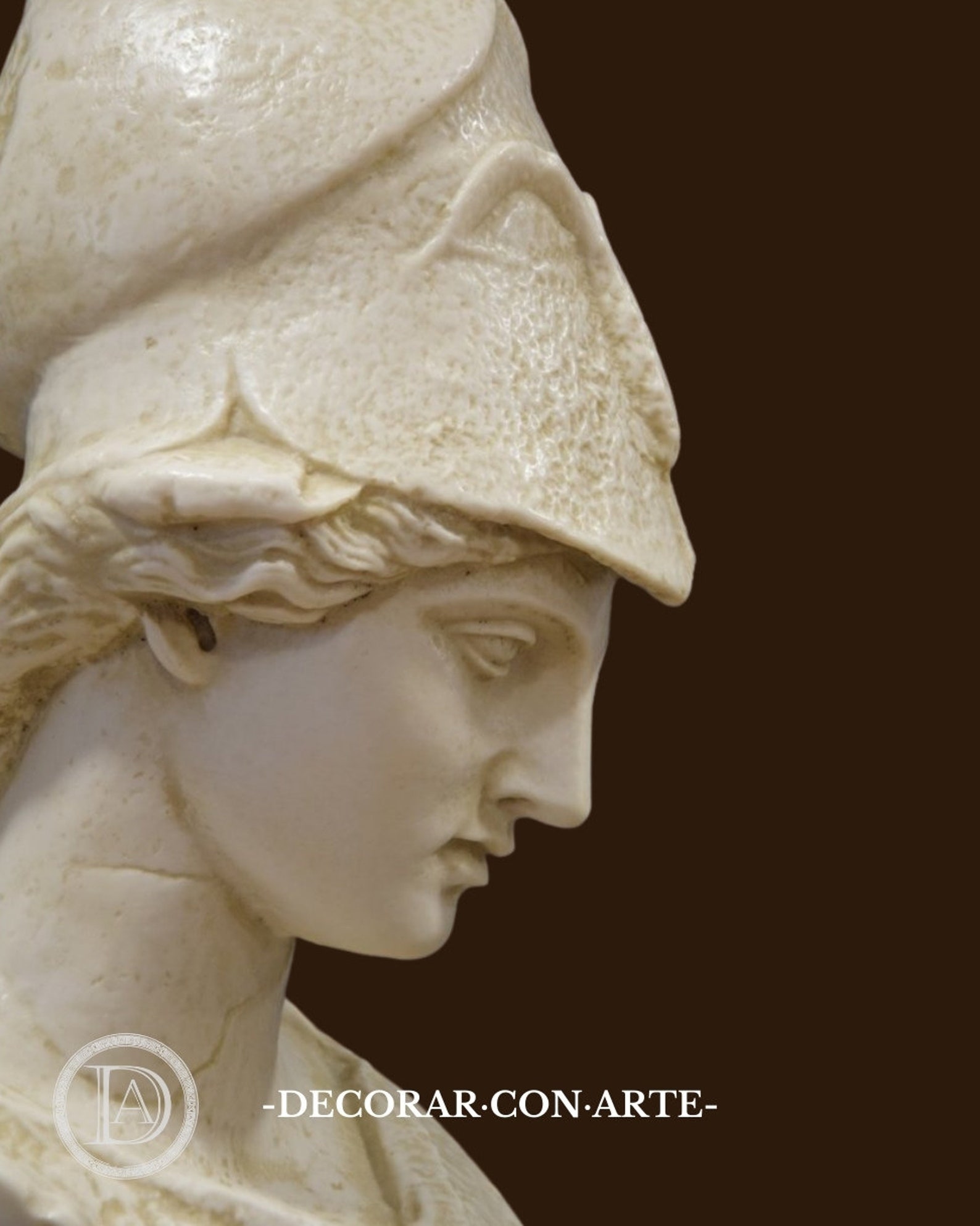 Bust of Athena. Height: 17.72in. Marble Finish. Made in Europe - Etsy