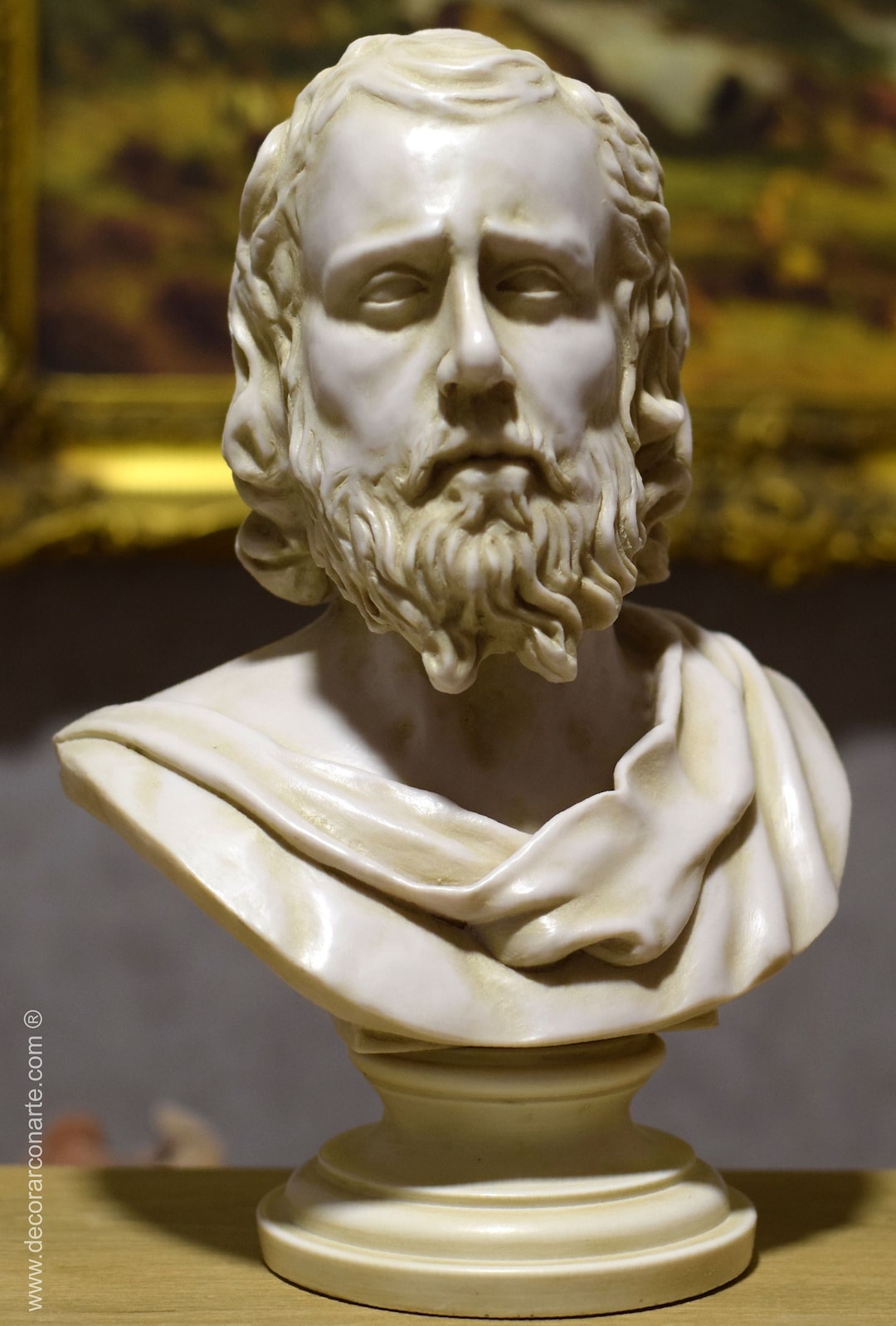 Bust of the Stoic Philosopher Epictetus. Circular Base. 11.42 In ...