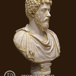 Bust of Marcus Aurelius With Museum Base. 50 Cm (19.69 In). Handmade in ...