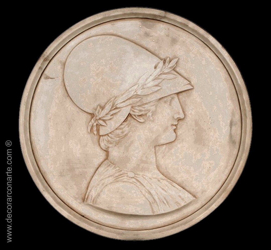 Athena Medallion. 16.5 in 42 Cm. Neoclassical Art Reproduction ...
