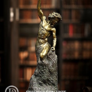 Sculpture "the Self-made Man". Bronze Patina. 22.44 In. Handmade in ...