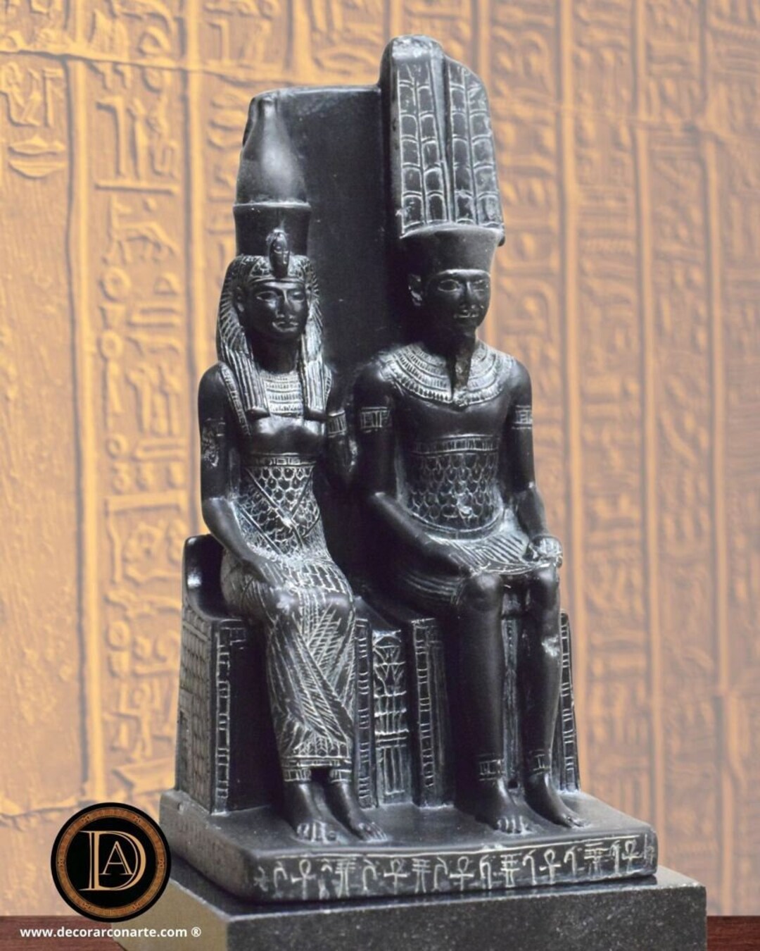 Amun and Mut. Pair of Egyptian Gods. 16 Cm 6.3 In. Egyptian Art ...