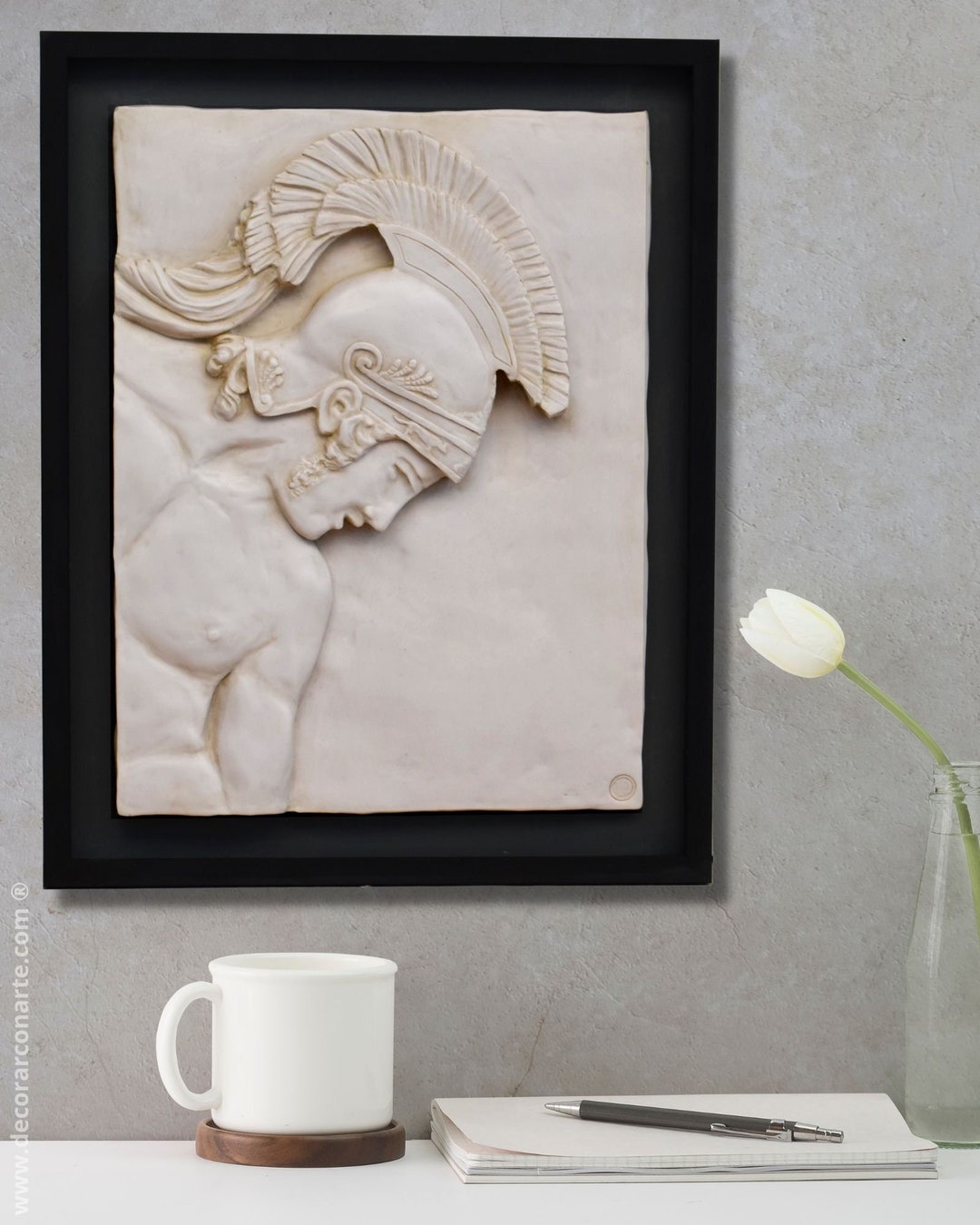Relief of Achilles With Frame. 22.83 X 18.11 In. Reproduction Made in ...