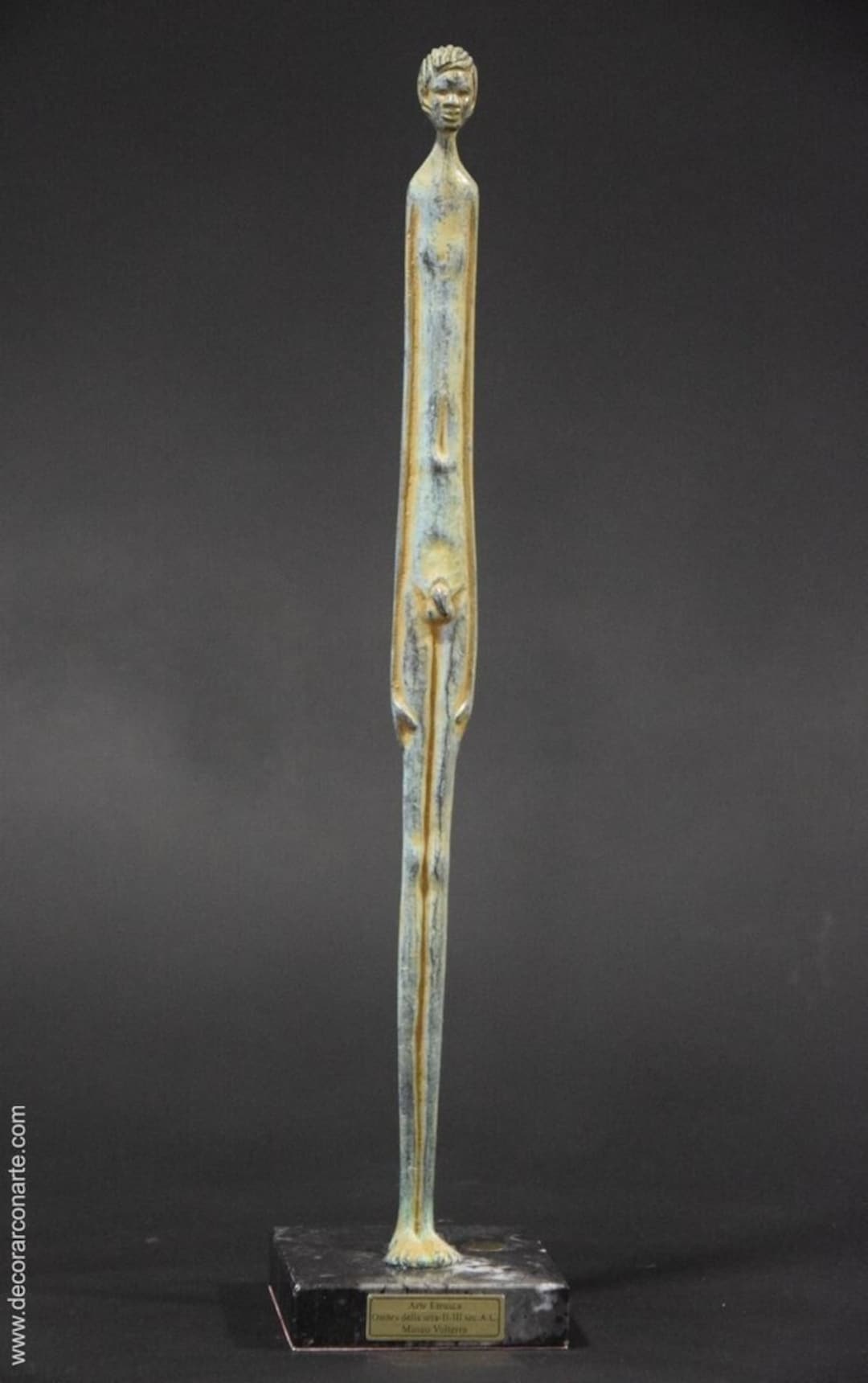 Ombra Della Sera. Etruscan Votive Figure. 38 Cm (14.96 In). Cast Bronze ...