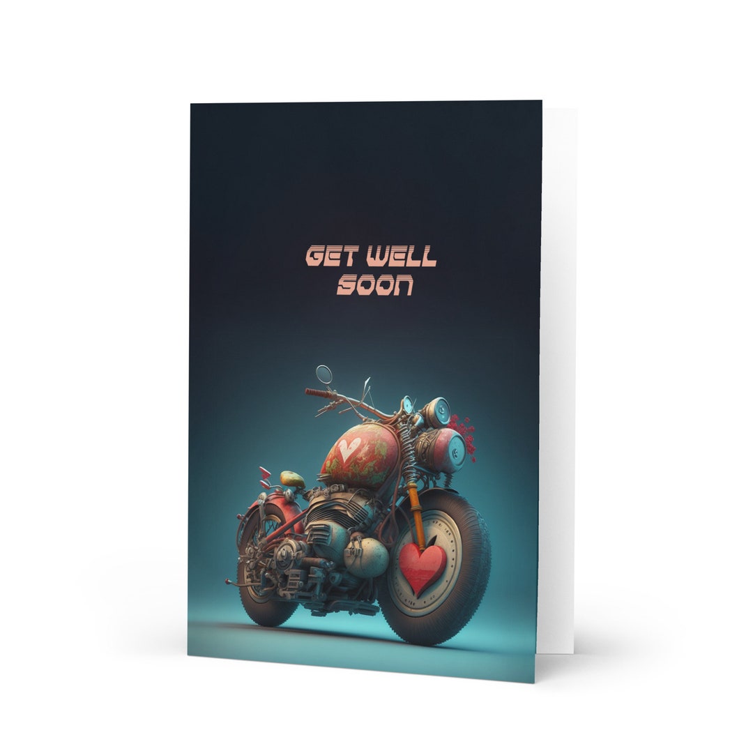 Revving up for a Quick Recovery Get Well Soon Card for Motorbikers ...