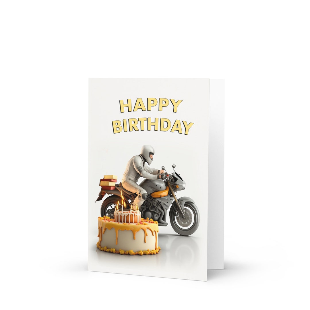 Birthday Card for Motorbiker Motorbikes Love Romance Heart ...