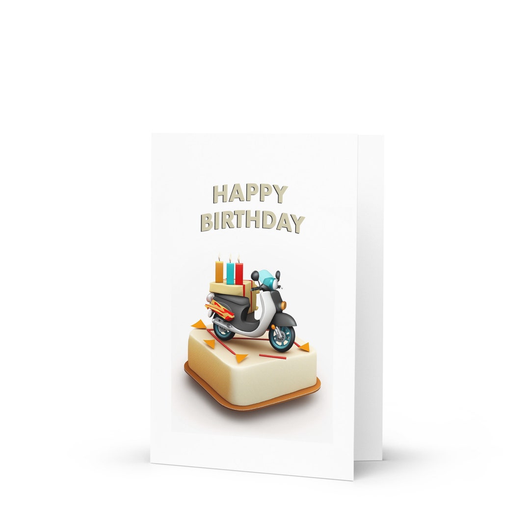 Birthday Card for Motorbiker Motorbikes Love Romance Heart ...