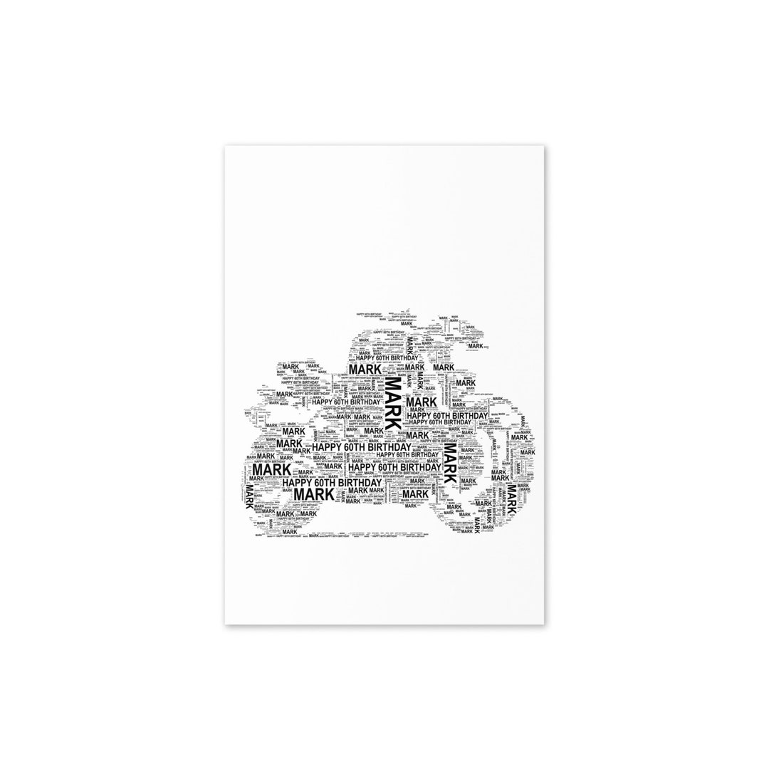 Personalise With Your Name Motorbike Birthday Card Motorbiker Greeting ...