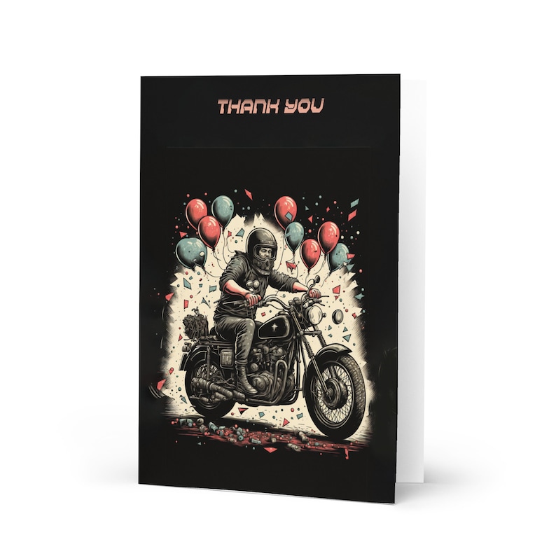 Birthday Card for a Motorbiker Greeting Card Birthday Card for ...
