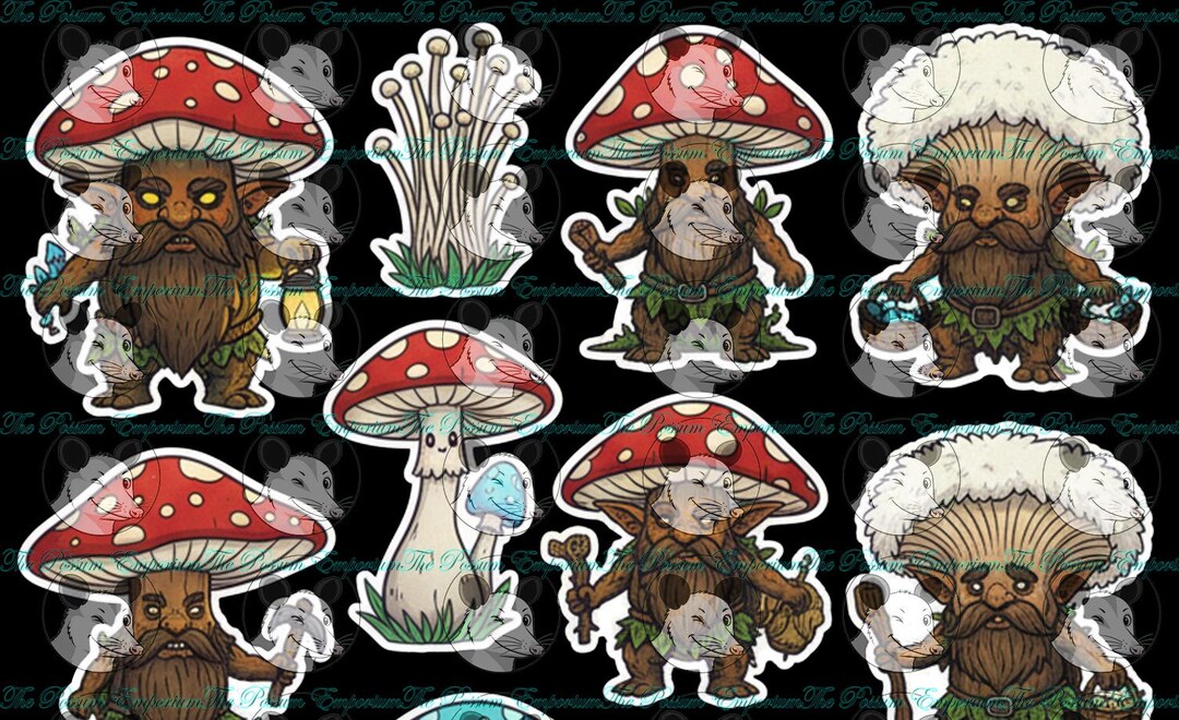 Fungal Folk Sticker Set - Etsy
