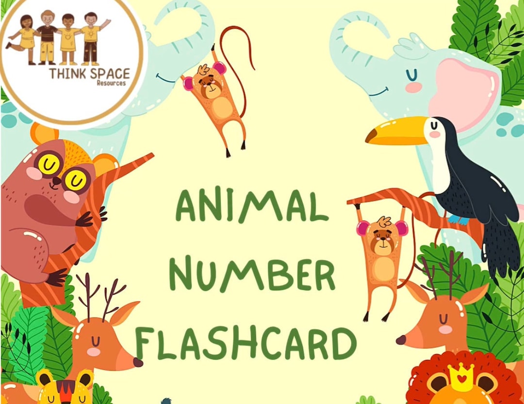 Animal Number Flash Card (numbers 1-20) - Etsy