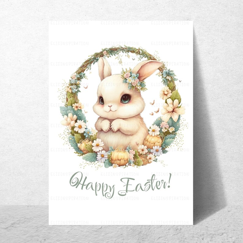 Easter Card Set Digital Download, Printable Easter Card Set, Happy ...