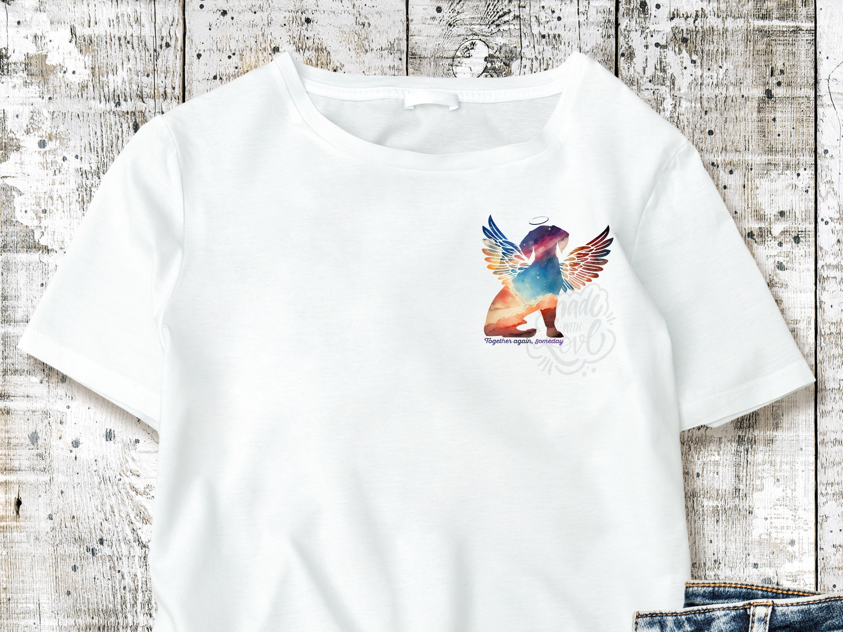 Beagle Angel Wings Rainbow Bridge Remembrance Art Pet Loss - Etsy