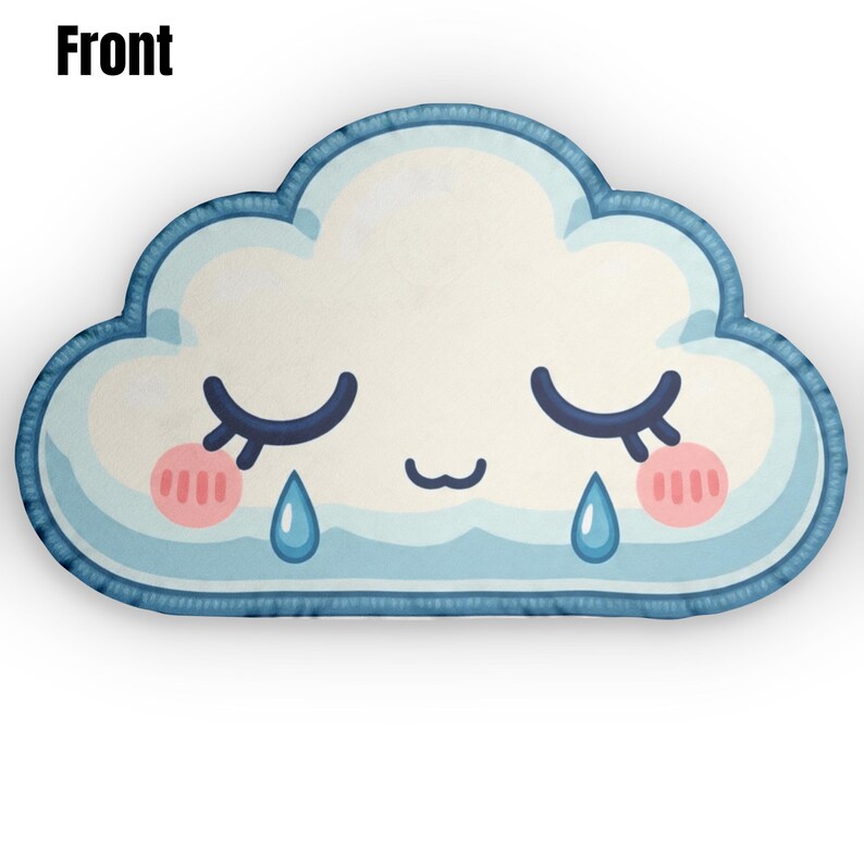 Crying Cloud Plush Pillow | Kawaii Emotional Support Gift - Etsy