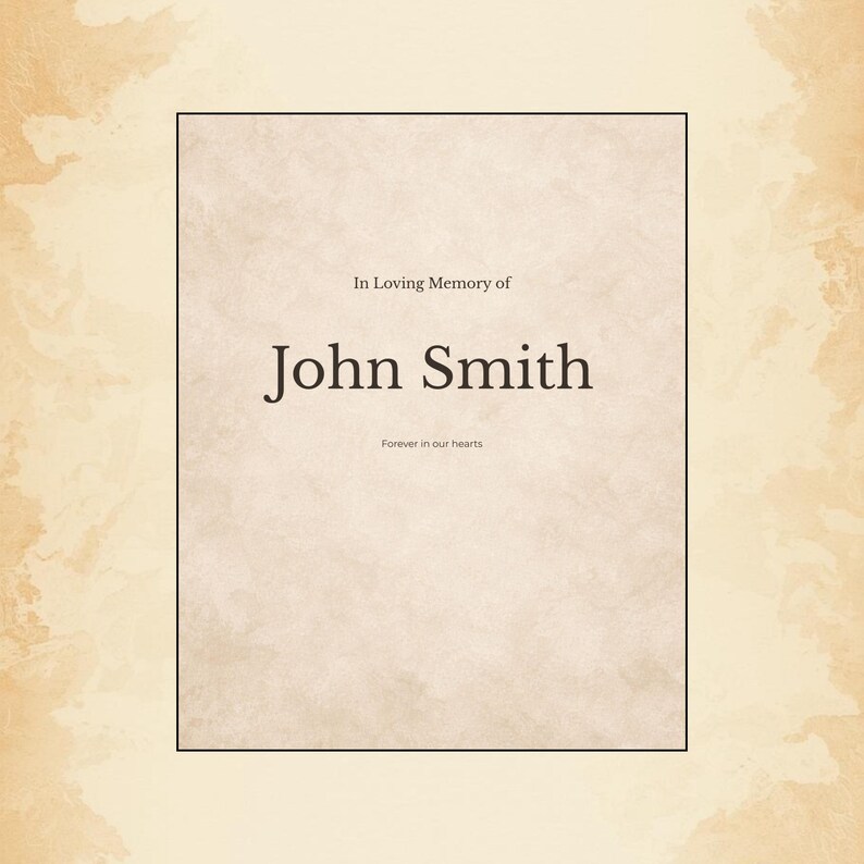 In Loving Memory Name Printable – Personalized Memorial Wall Art ...