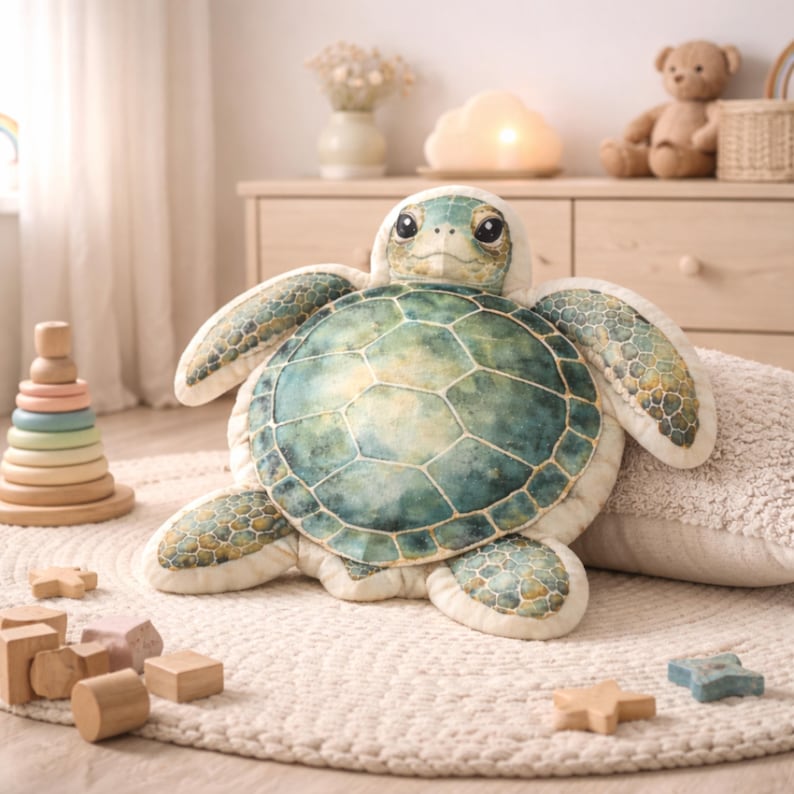 Sea Turtle Pillow Coastal Decor, Ocean Cushion, Beach House Throw ...