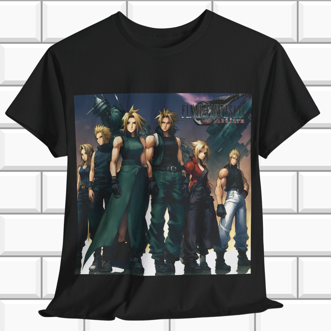 FF7 Rebirth Inspired T-shirt Fantasy Remake FFVII Gaming Fanart Gamer ...