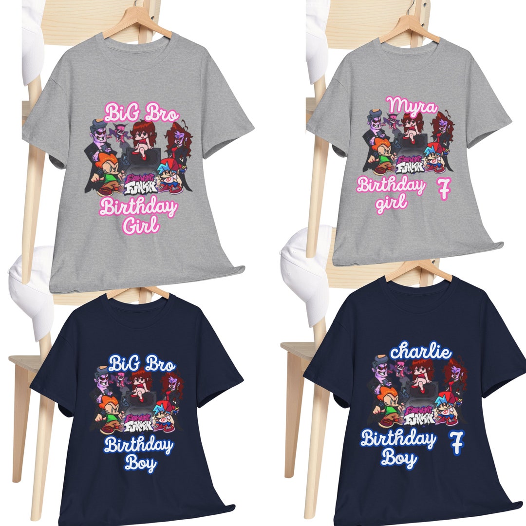 Friday Night Funkin Custom Birthday Shirt, Personalized Birthday Boy ...