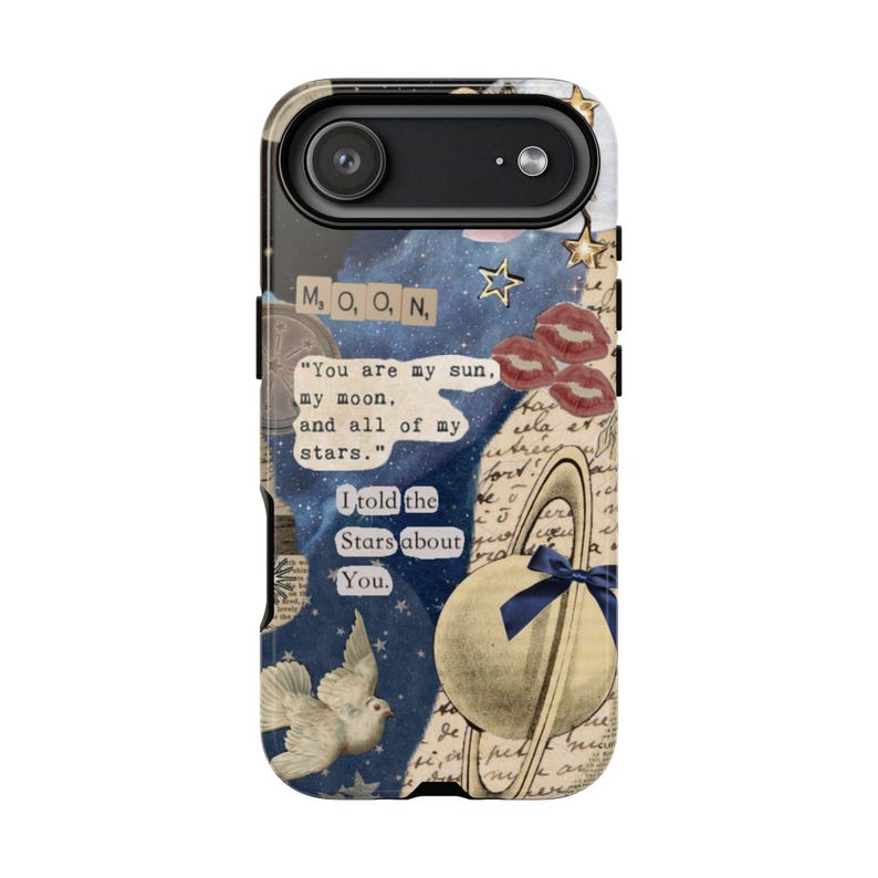 Moon Collage Phone Case Preppy Cute Moon Star Collage Tough Phone Case ...