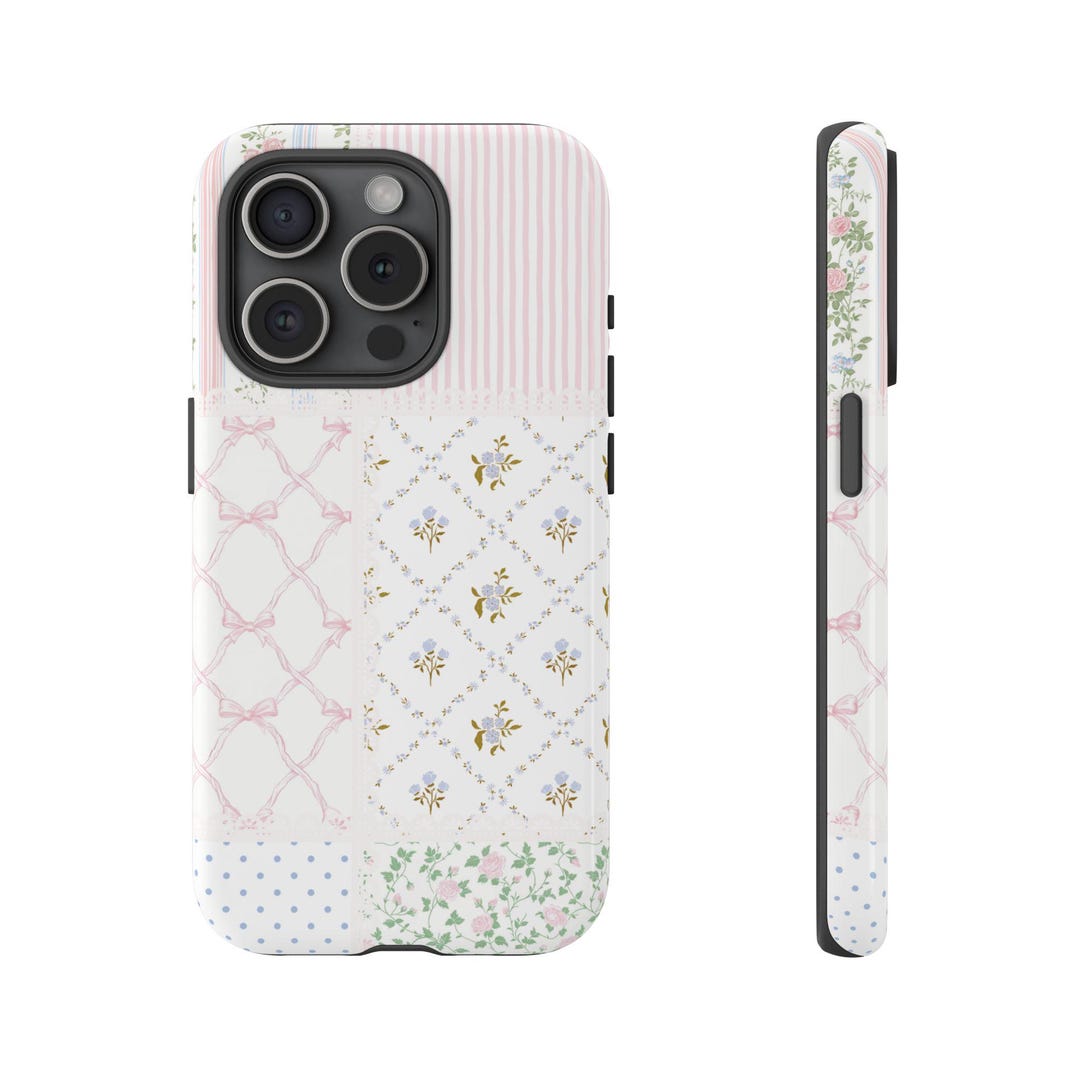 Shabby Chic Floral Quilt Phone Case for iPhone 17 16 15 14 13 12 11 ...