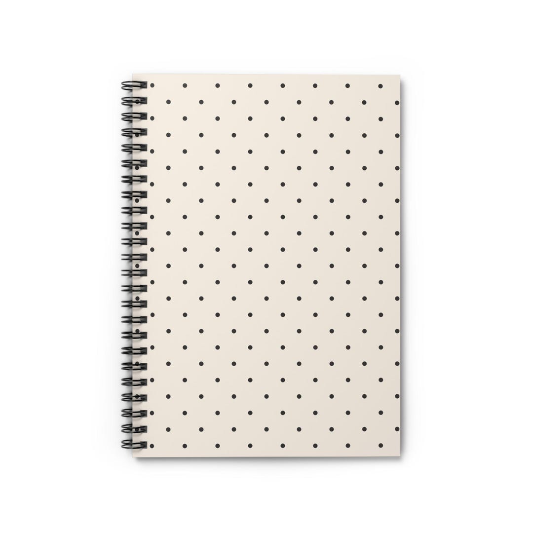 Cream Small Polka Dot Spiral Notebook - Ruled Line - Etsy
