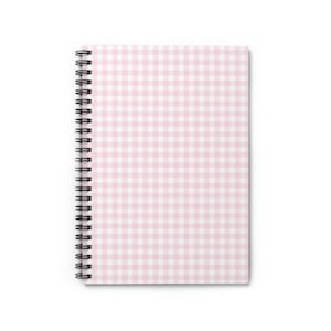 Pink Gingham Spiral Notebook - Ruled Line - Etsy