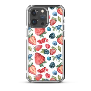 Strawberry iPhone Case Berries Phone Case Clear Phone Case for iPhone 7 ...