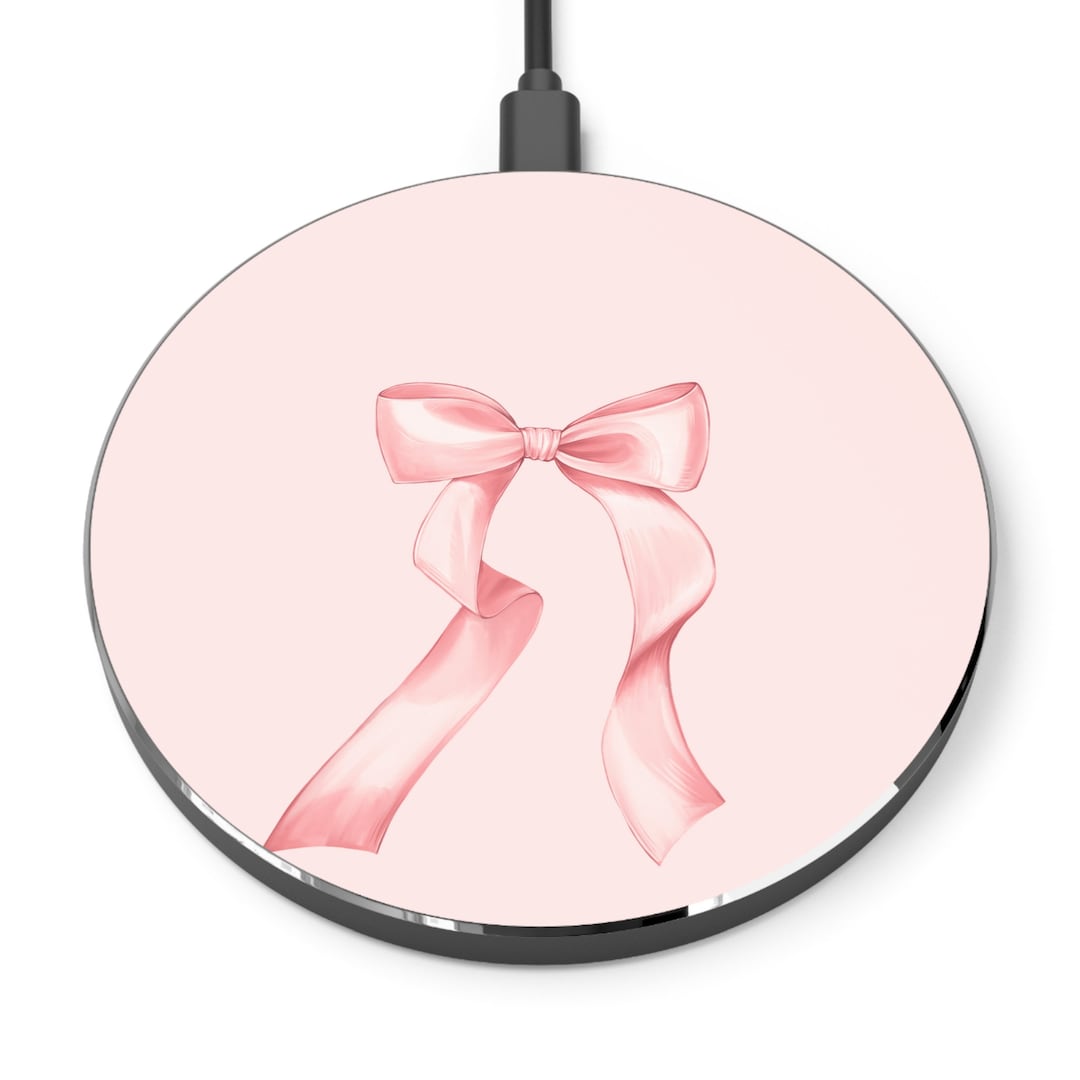 Bow Wireless Charger Big Pink Bow Wireless Charger Gift for Her Gift ...